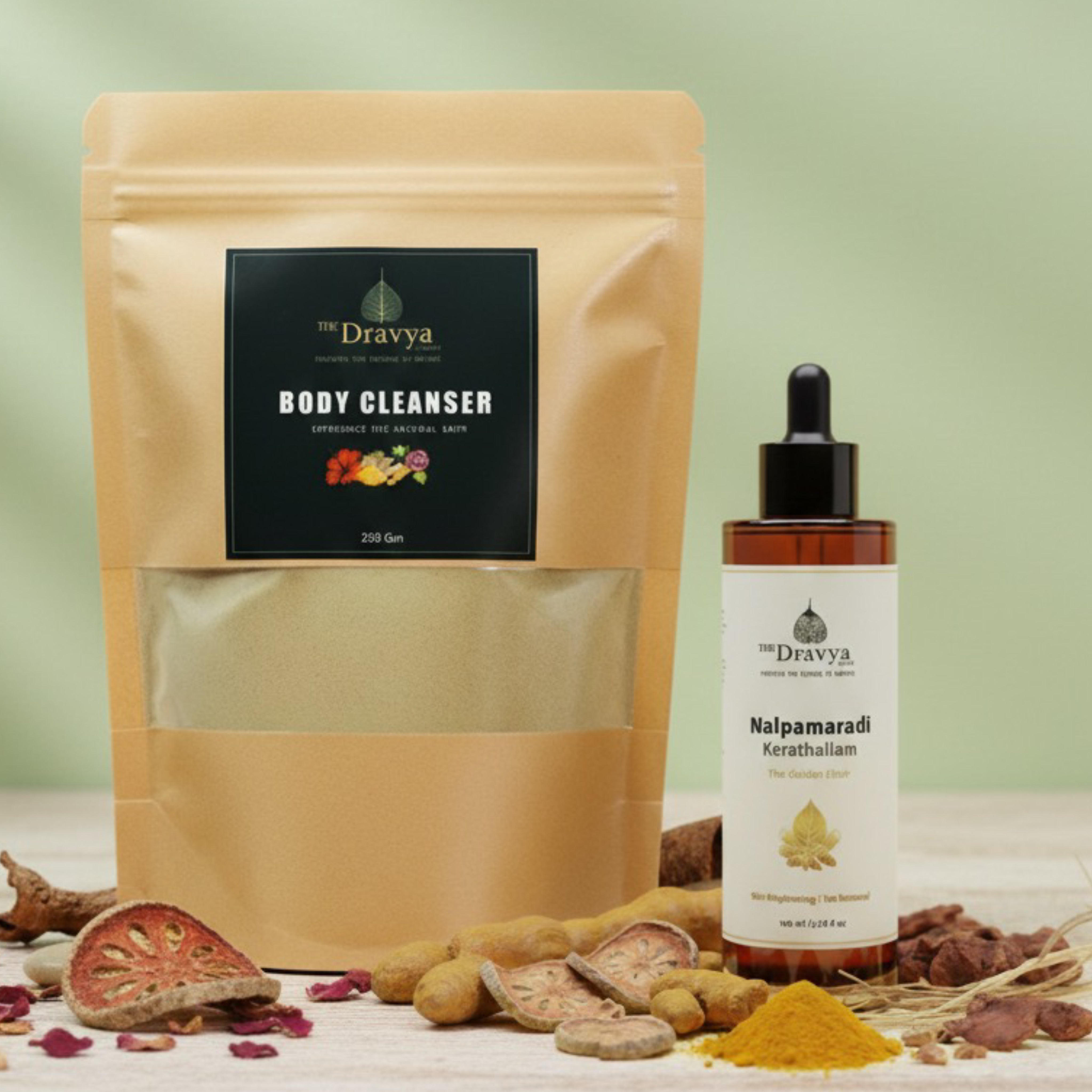 Tan Repair Ritual – Nalpamaradi Oil & Gentle Cleanser – THE DRAVYA STORE